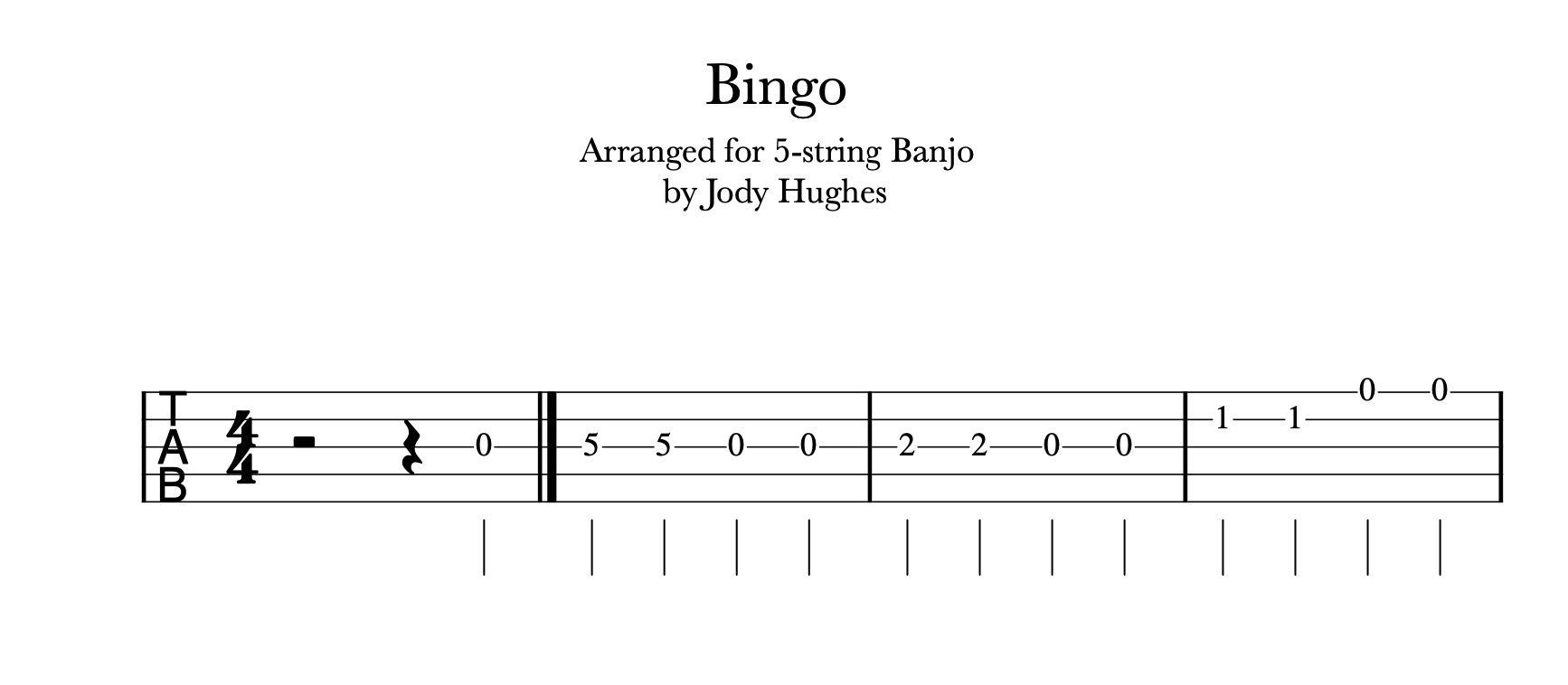 Nursery Rhymes For 5 string Banjo Jody Hughes Music